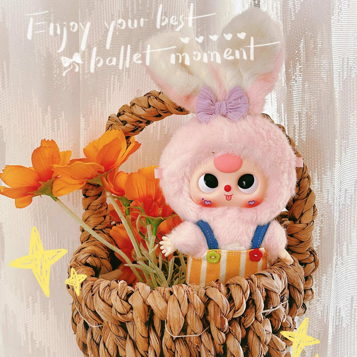 Baby Three Rabbit Macaron Cute Bunny Plush Series Blind Box